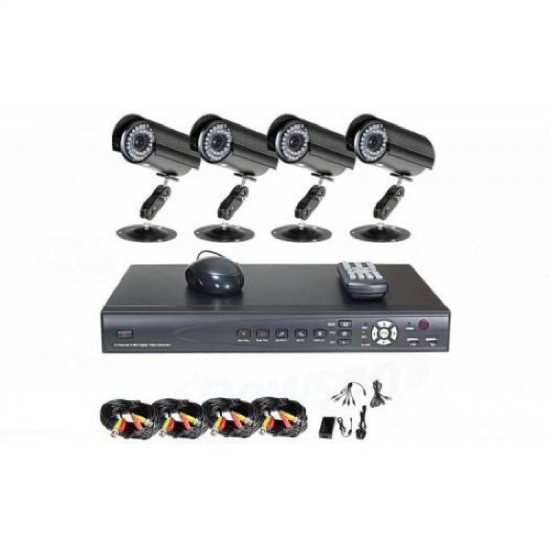 KIT CCTV DVR, SISTEM SUPRAVEGHERE, 4 CAMERE INTERIOR/EXTERIOR ...