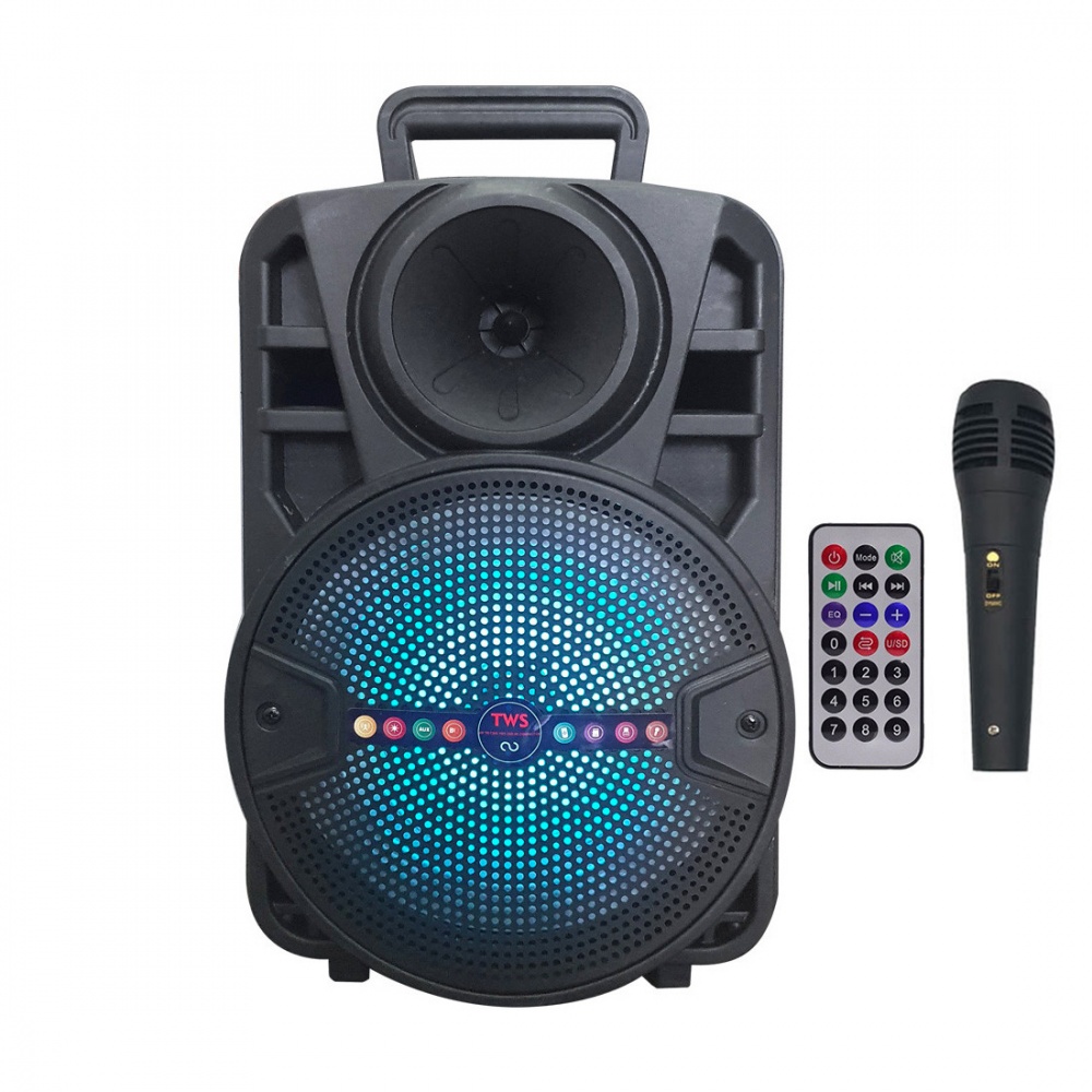 Boxa portabila ALP-803, putere 100W, telecomanda, microfon ...