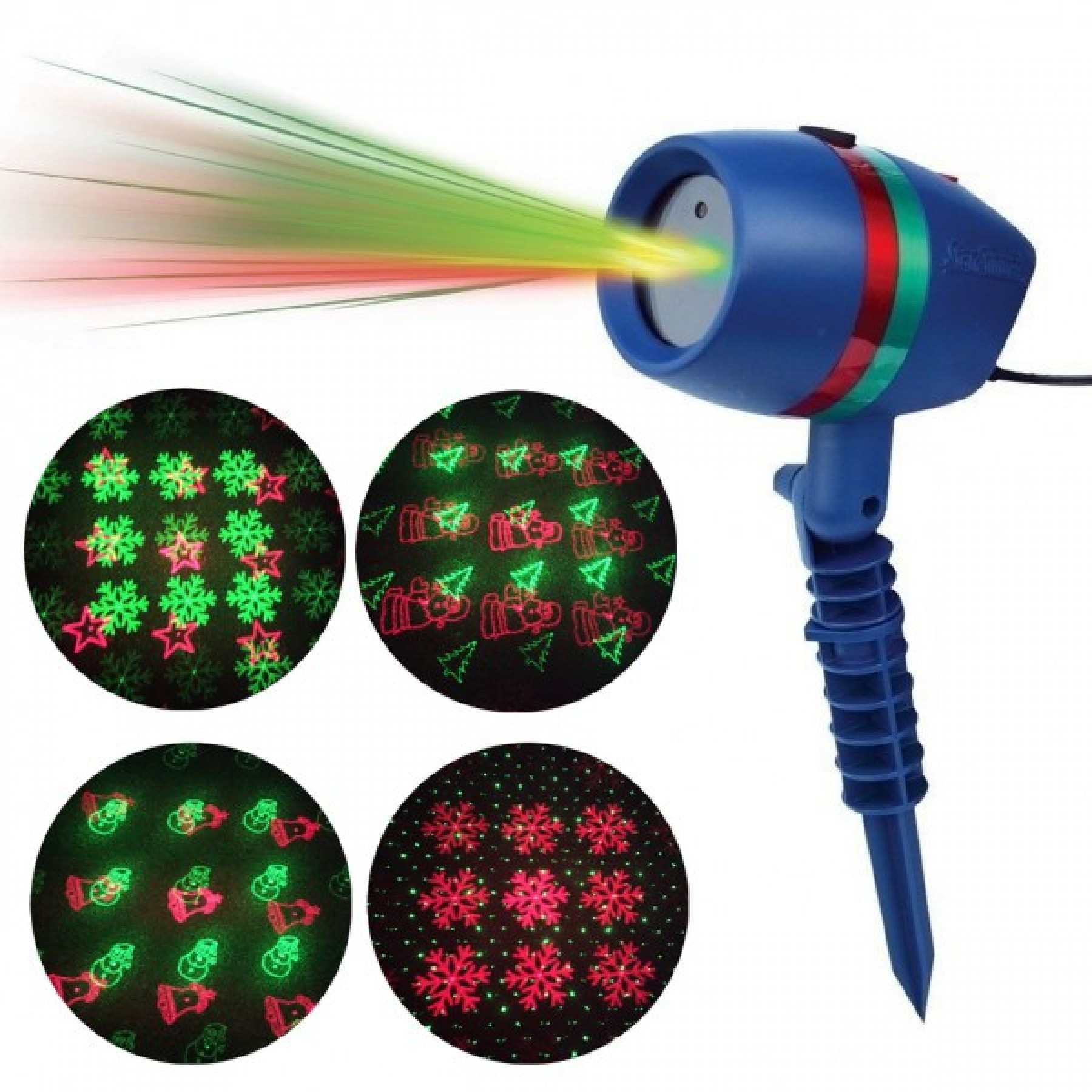 Proiector lumini laser, Static si miscator, Efect 3D holografic,